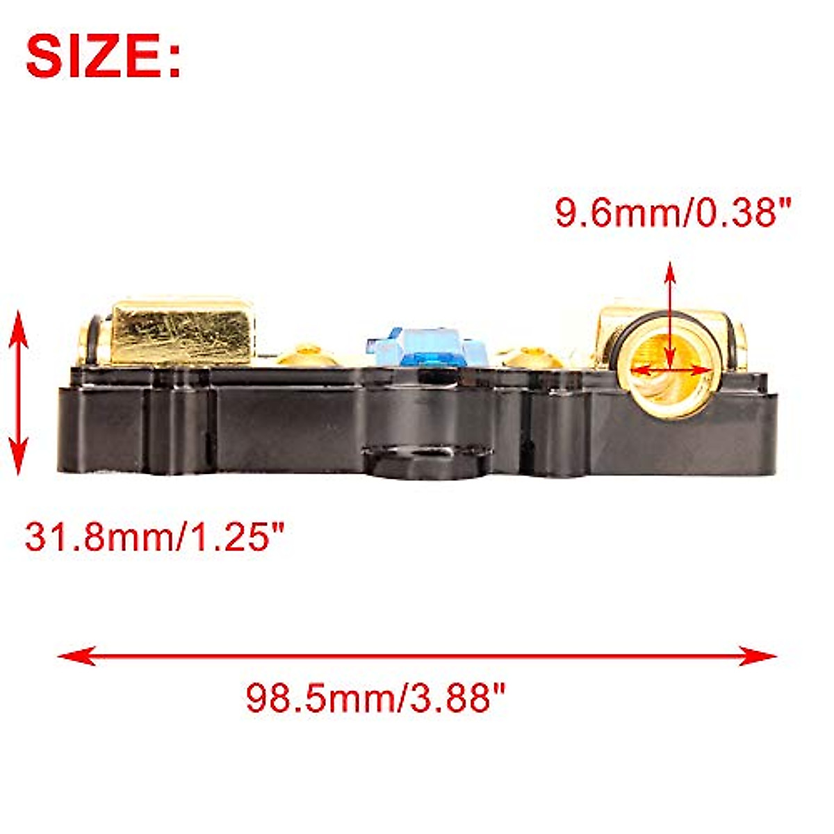 Car Stereo Audio Inline Fuse Holder Distribution Block Car Audio Fuse Holder Distribution Block 0 2 4 AWG in 4 6 8 Gauge Out