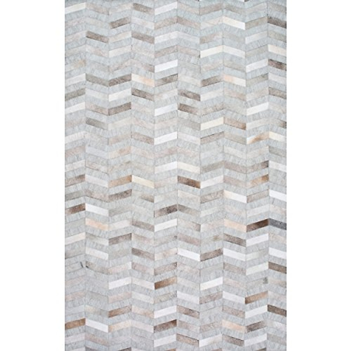 nuLOOM Cece Contemporary Cowhide Area Rug, 6' Square, Silver