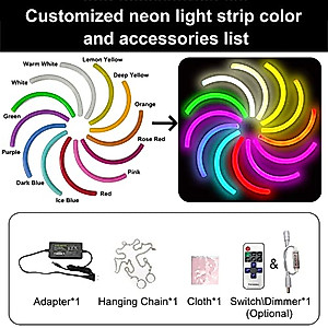 Custom Neon Sign Customizable, Yeeficent Custom LED Sign for Wall Decor, Personalized Neon Signs for Nail Salon Wedding Birthday Party Bedroom Bar Shop Name Logo (Optional 13" To 60")