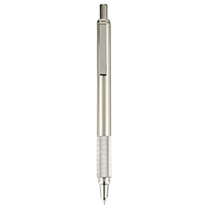 Zebra Pen F-701 Retractable Ballpoint Pen, Stainless Steel Barrel, Fine Point, 0.8mm, Black Ink, 1-Pack