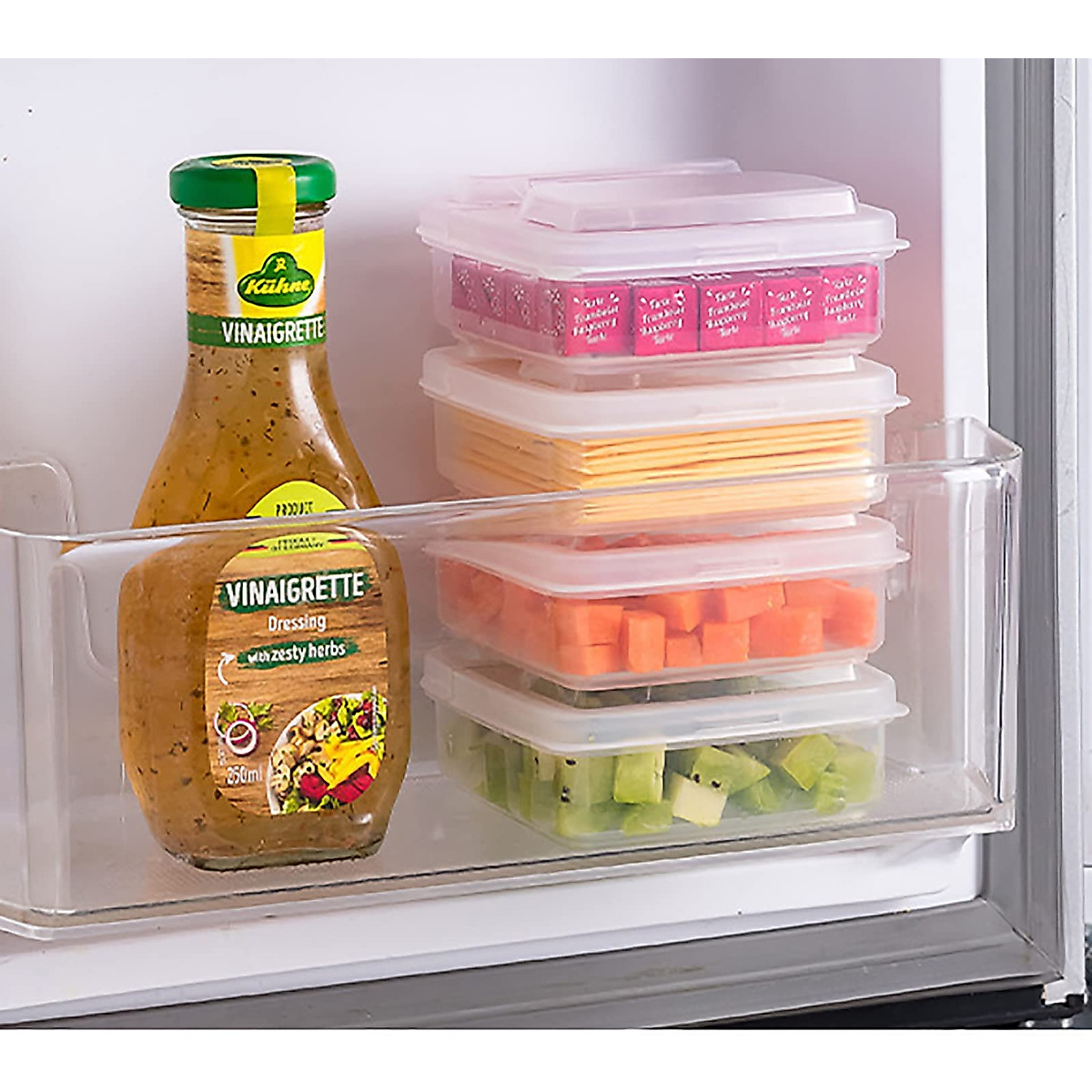 2 Pack-Plastic Cheese Storage Containers with lids airtight Keeps Cheese Fresh and Delicious Cheese Container for Fridge