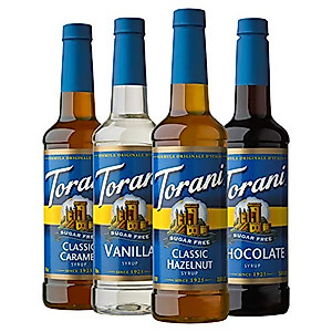 Torani Sugar Free Syrup, Variety Pack, 25.4 Ounce (Pack of 4)