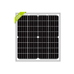 Newpowa 20W 12V Solar Panel High-Efficiency Monocrystalline 12V PV Module Designed for 12V Off Grid System, Charge Your 12V Battery of RV, Boat, Camper, Trailer, Gate Opener