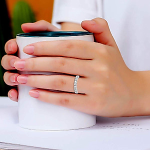 Certified Half Eternity Band Ring Studded with 0.90 Cttw Round Natural Diamond in 18K White/Yellow/Rose Gold for Women on Her Anniversary Celebration (Color-Clarity: IJ-SI)