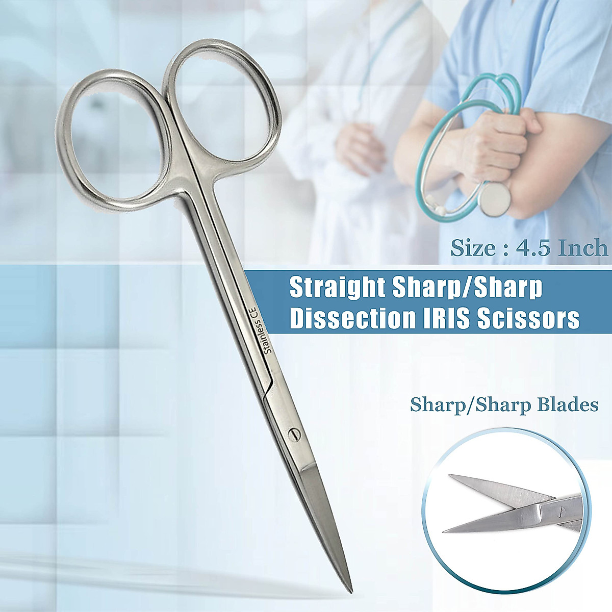 A2ZScilab Plant Study & Plant Research Kit, 17 PC - Botany Dissection kit for Lab and Field Study - Stainless Steel Scissors Forceps Scalpel Handle Glass Dropper + FREE Sharp Blades & Ruler in a Case