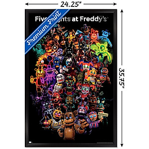 Trends International Five Nights at Freddy's: Special Delivery - Collage Wall Poster, 22.37" x 34.00", Black Framed Version