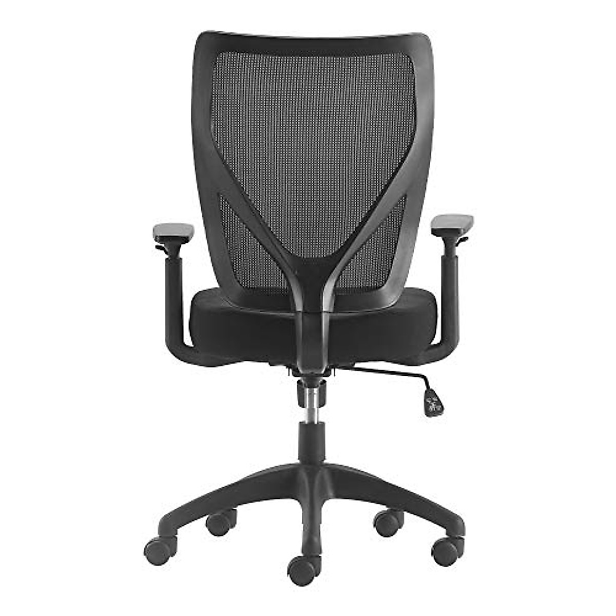 Serta Production Office Chair with Nylon Base, Adjustable Ergonomic Midback Lumbar Support, Breathable Mesh Back, Black