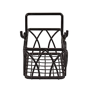 Spectrum Diversified Twist Sugar & Sweetener Holder Sugar Packet Basket, Coffee Accessories for Restaurants & Homes, Tea Bag Holder & Coffee Station Organizer, Black