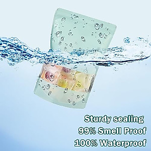 200 PCS-Stand Up Mylar Bags for Food Storage 5.5x7.9, Resealable Ziplock Bags with Visible Window Foil Pouch Bags Great for Packaging Small Craft, Lipgloss, Jewelry Packaging for Small Business