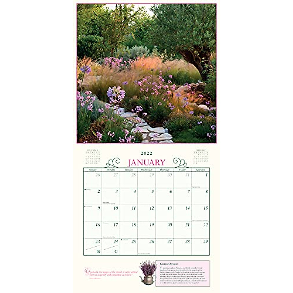 Secret Garden Wall Calendar 2022: A year of photographs that transport you to a garden sanctuary.
