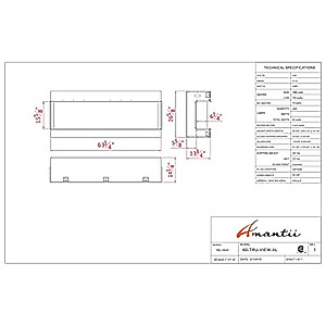 Amantii 60-TRU-View-XL Electric Fireplace