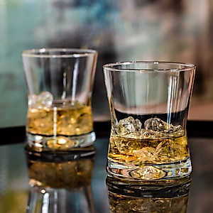 Krosno Whiskey Sour Glasses Old Fashioned Bourbon Cognac Brandy | Set of 6 | 9.8 oz | Cocktails Drinks Water Juice Scotch Irish Liquor Whisky | Made in Europe