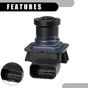 Partuto Rear View Back Up Camera No.GA8Z-19G490-A - Car Rear Park Assist Reverse Camera - for Ford Flex 3.5L V6 - Gas 2013-2019 Plastic Black - 1 Pc