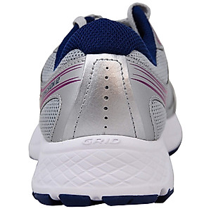 Saucony Women's VERSAFOAM Cohesion 12 Grey/Navy/Purple Road Running Shoe 8 Medium US
