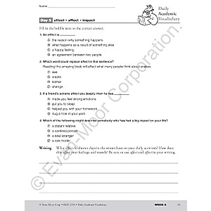 Daily Academic Vocabulary, Grade 4