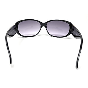 My Shades - Women's Sunglasses Designer Inspired Fashion Rhinestone Style Embellishments Wrap Around (Black, Gradient Smoke)