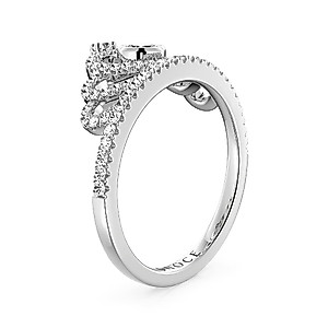 GNOCE Graceful Queen Crown Women Ring 925 Sterling Silver Inlaid with Clear Gemstones Rings Anniversary Promise Engagement Wedding Ring for Her (8)