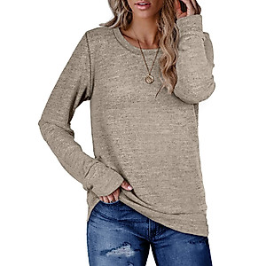 Womens Pullover Knit Sweaters Tunic Sweatshirts Crewneck Winter Clothes L