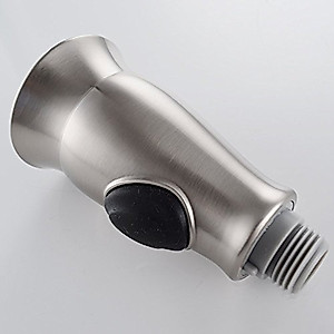 Weirun Replacement Universal Sprayer Pull Out Spray Head for Kitchen Sink Pull-Down Faucet 1/2-Inch IPS Connector 2-Function, Brushed Nickel