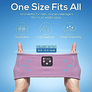 Fulext Sleep Headphones Wireless, Upgrade Wireless Sports Headband Headphones with Ultra-Thin HD Stereo Speakers Long Time Play for Side Sleepers Running Yoga Travel, Gifts for Men Women