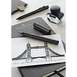Faber-Castell Grip Edition Fountain Pen and Ballpoint Pen Set - All Black