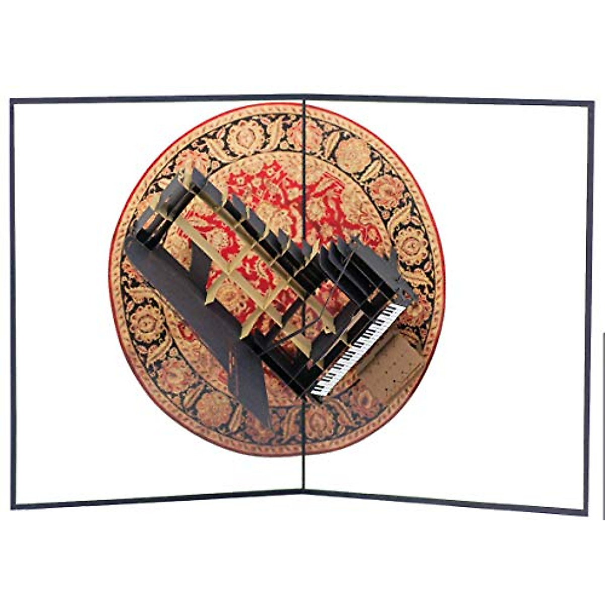 PopLife Grand Piano 3D Pop Up Card for All Occasions - Happy Birthday, Graduation, Father's Day, Mother's Day, Congratulations, Retirement, Thank You - Musicians, Teachers, Gift for Music Lovers