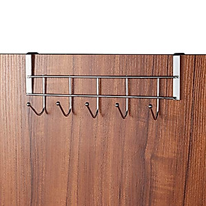 Garneck Over The Door Hook Stainless Steel Door Hanger Towel Rack Door Coat Rack Hanger for Hanging Clothes Towels Coats Hat