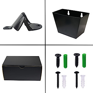 Luwanburg Stainless Wall Mounted Beer Bottle Opener and Cap Catcher Set (Black)