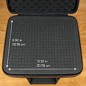 USA Gear Microphone Case - Wireless Mic Case Compatible with TONOR Wireless Microphone, Pyle Mic and More Wireless Mic - Microphone Foam Case with 12" Customizable Foam Interior & Egg-Crate Foam Top