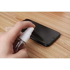 ZEROFIRE 4 Pack Spray Bottles 1oz Clear Plastic Empty Refillable Mini Spritzer for Travel, Cleaning, Gardening, Skin Care Atomizer for Essential Oils, Perfume