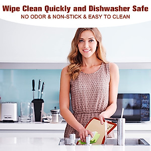 RENOOK silicone baking mats set of 4 half sheets mats +1 oil brush