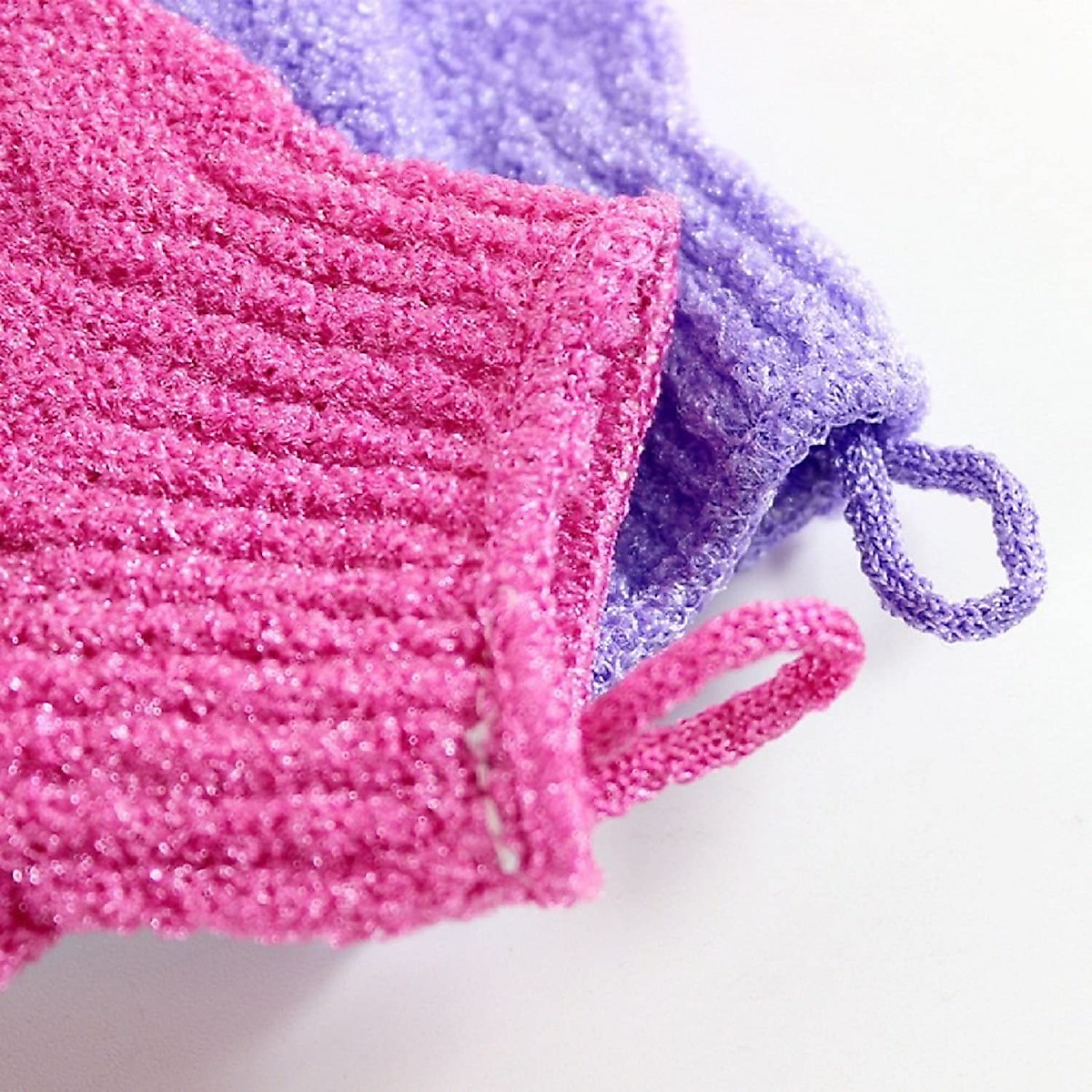 12 Pcs Exfoliating Shower Bath Gloves for Shower,Spa,Massage and Body Scrubs,Dead Skin Cell Remover Solft and Suitable for Men,Women and Children