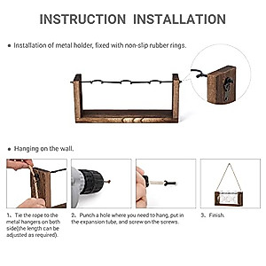 Dahey Planter Propagation with Wooden Stand, Desktop Plant Terrarium for Hydroponic Planter Station Wall Hanging Mounted Propagation Vase Home Garden Office Decoration Plant Lover Gifts, 3 Vase