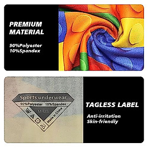 CHUAKIN Mens Athletic Underwear Mens Boxer Briefs Long Leg Trunks Underwear 3 Pack