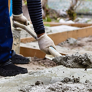 Evridwear Cotton Polyester String Knit Shell Safety Protection Work Gloves for Painter Mechanic Industrial Warehouse Gardening Construction Men & Women 12 Pairs, no Dots, Large Size