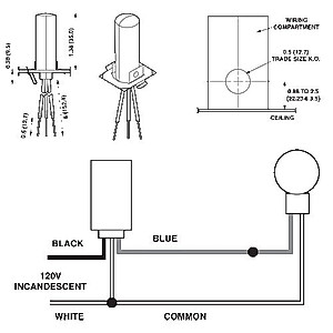 Thermal Detector Protector Cutoff Sensor 120 Volt 3-Wires CAT#9454, E-79658