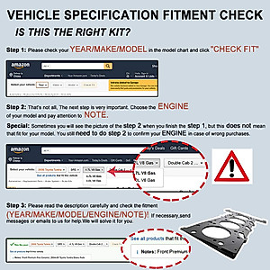 ECCPP Engine Full Gasket Set w/Bolts for 03 04 05 06 07 08 for Jeep Grand for Cherokee for Chrysler 300 Aspen for Dodge for Ram Charger Magnum 5.7L V8 OHV Head Gaskets Kit