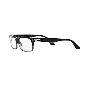Persol PO3050V Rectangular Prescription Eyewear Frames, Gradient Black/Demo Lens, 53 mm