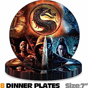 Mortal Kombat Party Supplies Plates Decorations Cake Topper Birthday Backdrop Background Decor