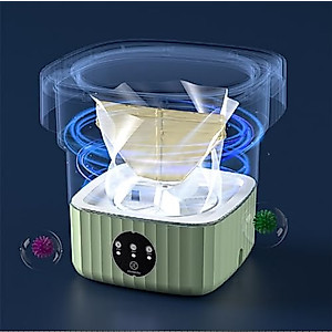 Portable Washing Machine,Mini Washer,11L Upgraded Large Capacity Foldable Washer, Deep Cleaning of Underwear, Suitable for Apartments, Dormitories Hotel (Purple)