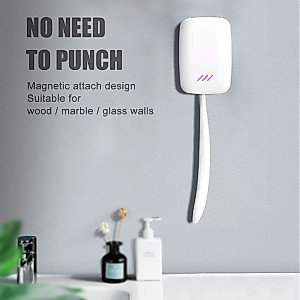 EVEMANT Portable Mini Toothbrush Case Fast Drying Wall Mounted Holder Rechargeable Toothbrush Case for Houshold, Business Trip or Traveling ( White )