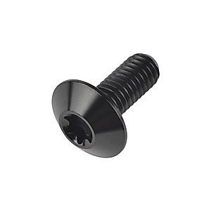 Wanyifa Titanium M4 M5 M6 10 12 15 20 25mm Button Torx Head Bolt Screw for Bicycle Motorcycle Pack of 4 (Black, M5x15mm)