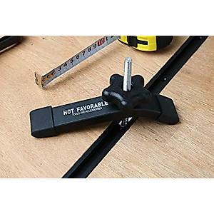 Hot Favorable Aluminum T-Track T-Hold Down Clamps,6-3/8"L x 1-1/4" Width-Woodworking and Clamps-Fine Sandblast Black Anodized-2 Pack