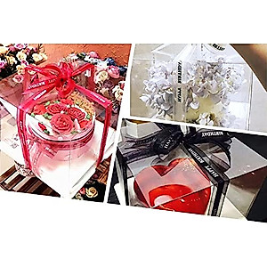 TONIFUL Happy Birthday Ribbon 1 Inch White Satin Silk Ribbons for Gift Wrapping 50 Yards Chiffon Organza Ribbon for Birthday Party Supplies Bouquet Wrapping Cake Box Wrapping Decoration