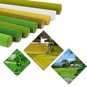 CP138 Artificial Model Grass Mat Trains Grass Green 40 x 100cm or 15.7"x 39"for Decoration Kids Craft Scenery Model DIY