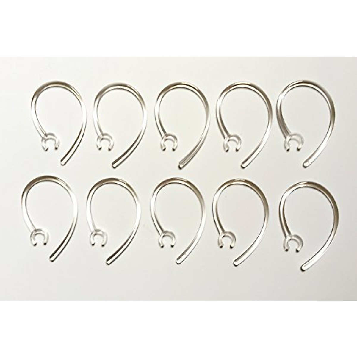 Habelyi 10pcs Clear Replacement Bluetooth Headset Earhooks for Plantronics Marque M155 M165 M1100 M100 M55 M28 M25 (6mm)