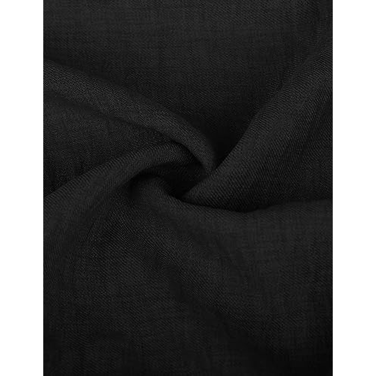 MUSIDORA Linen Pants Women Plus Size Boho Smocked High Waist Flowy Wide Leg with Pockets Stretchy Boho Beach Travel Trousers Petite (Black XL)