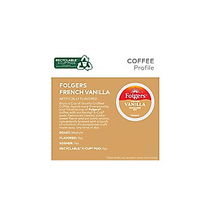 Folgers Gourmet Selections Vanilla Biscotti Coffee K-Cups ( 2 Pack x 24 K-cups)