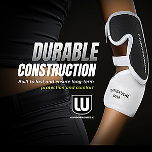 Winnwell Classic Hockey Elbow Pads- Protective Hockey Gear for Youth, Junior, Senior Players - Equipment for Roller, Street & Ice Hockey (Medium, Senior (Hard))