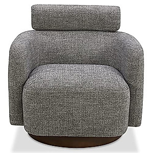 CHITA Swivel Accent Chair Armchair, Barrel Chair with Adjustable Backrest for Living Room Bedroom, Pebble Grey